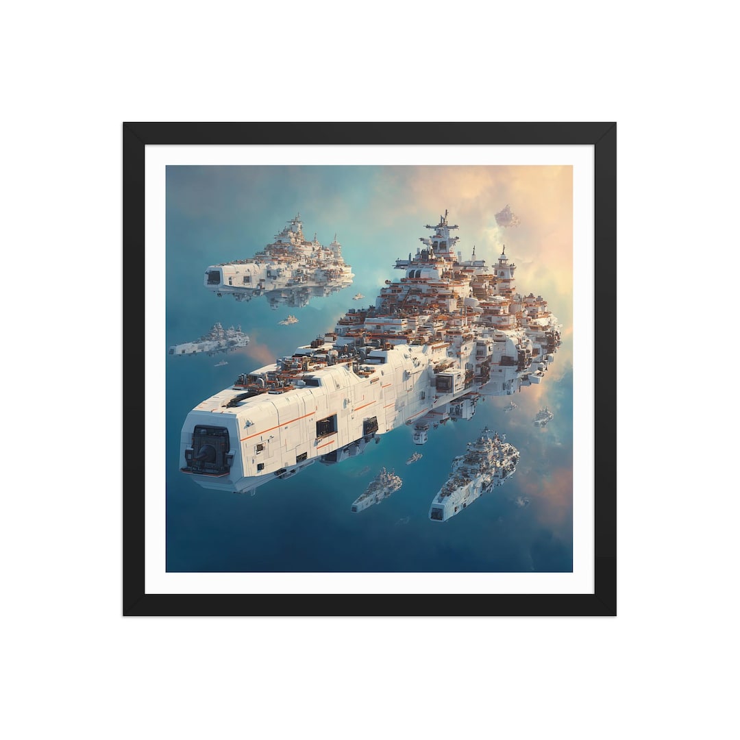 Skyward Armada – Dreamy Sci-fi Wall Art – Colossal Space Fleet ...