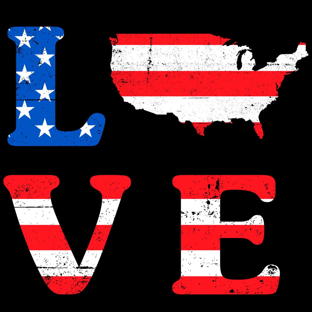 American Flag Image: Red White Blue Patriotic Design (PNG, PSD, SVG ...
