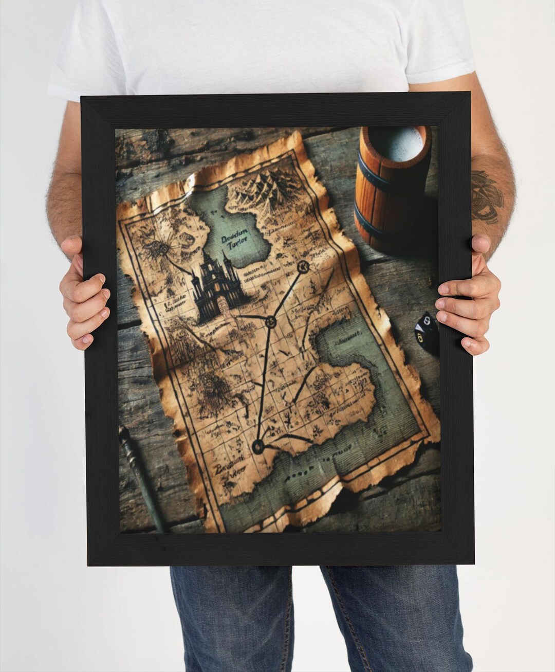 Vintage Fantasy Treasure Map Digital Download - Printable Medieval ...