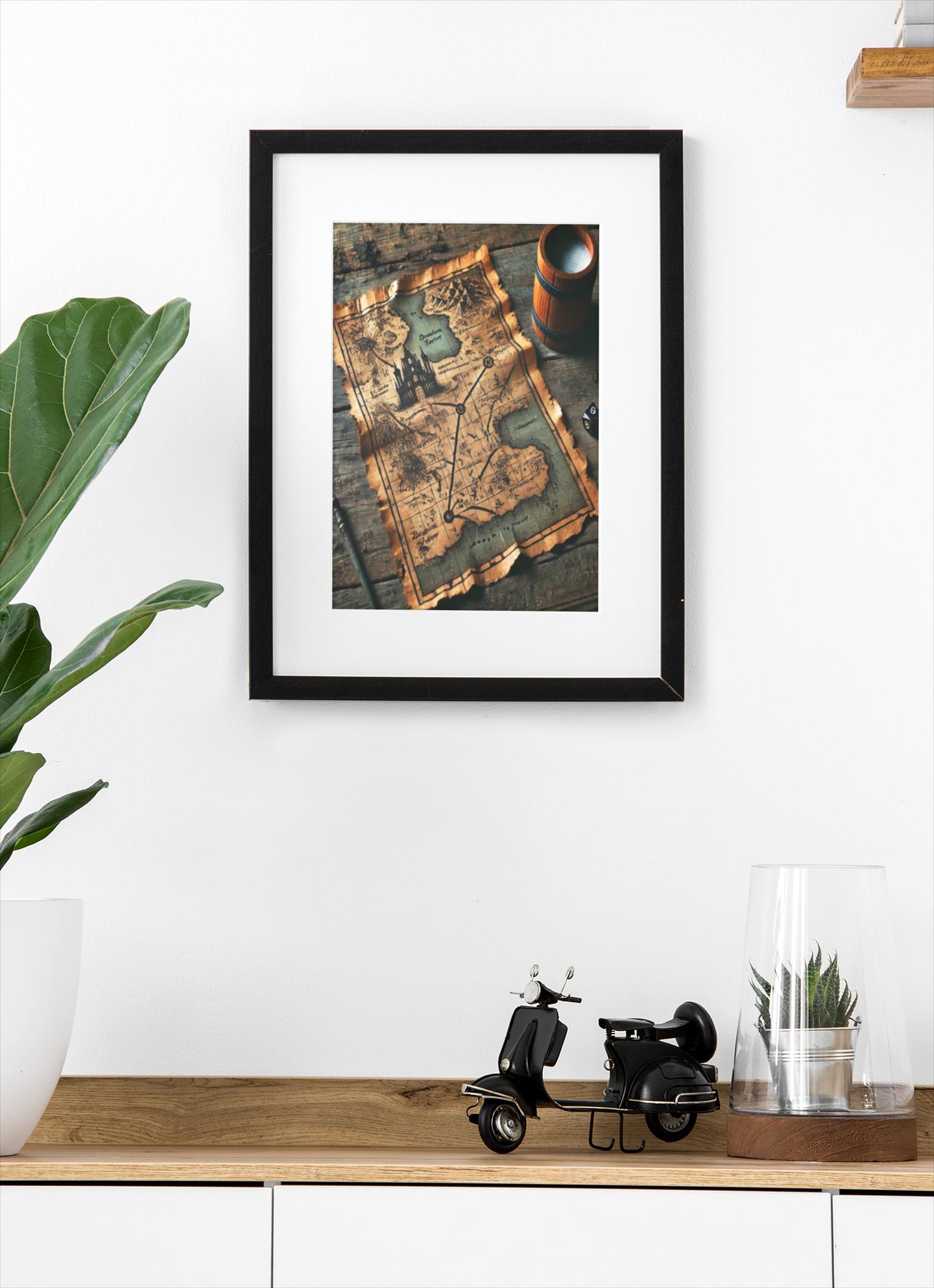 Vintage Fantasy Treasure Map Digital Download - Printable Medieval ...