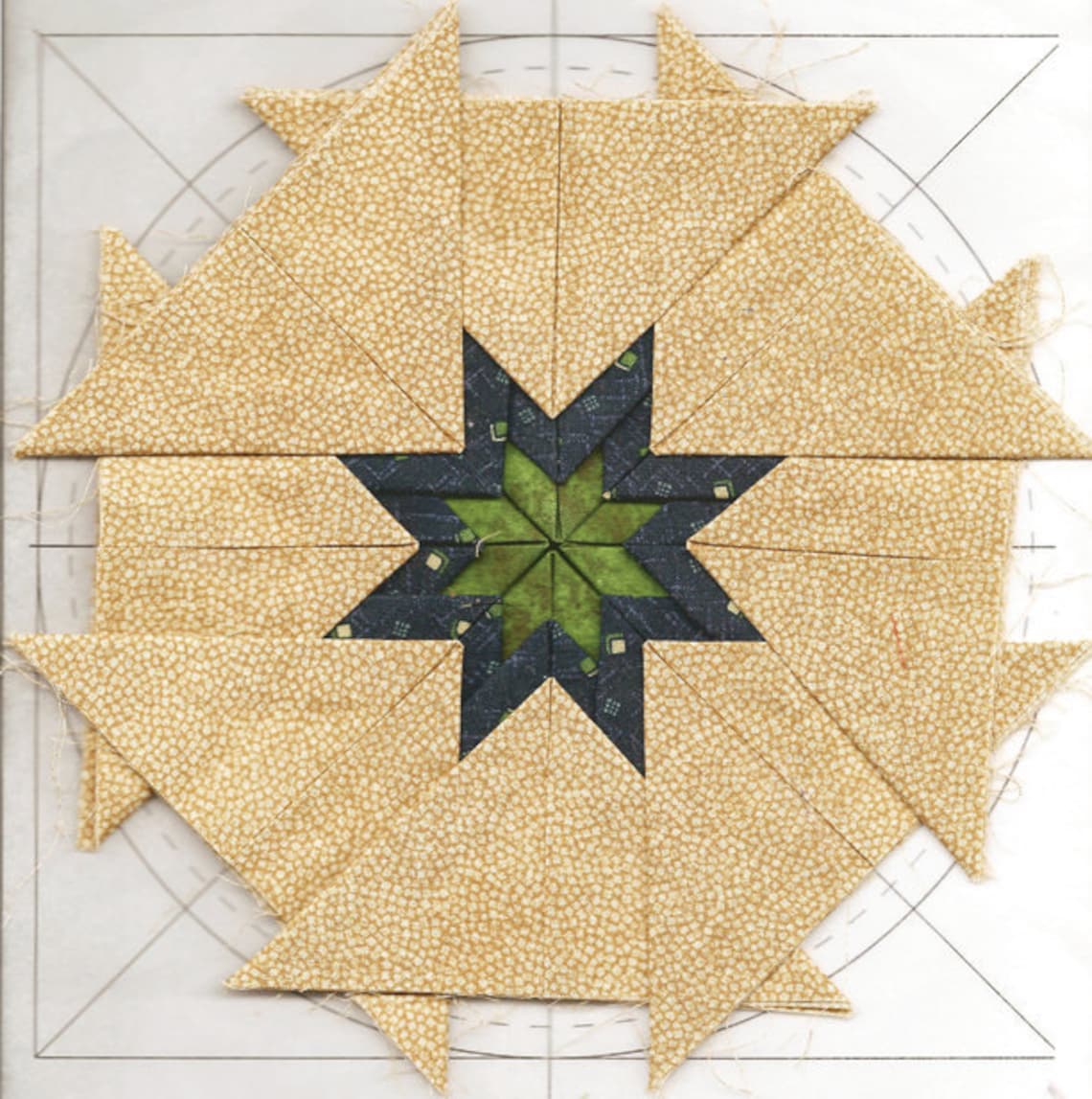 ROUND Machine Sewn Folded Star Hot Pad PATTERN - Etsy