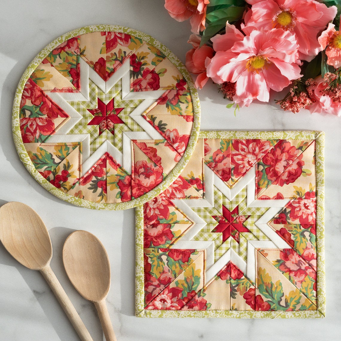 Folded Star Hot Pad Kit Round OR Square Sweet Beginnings - Etsy