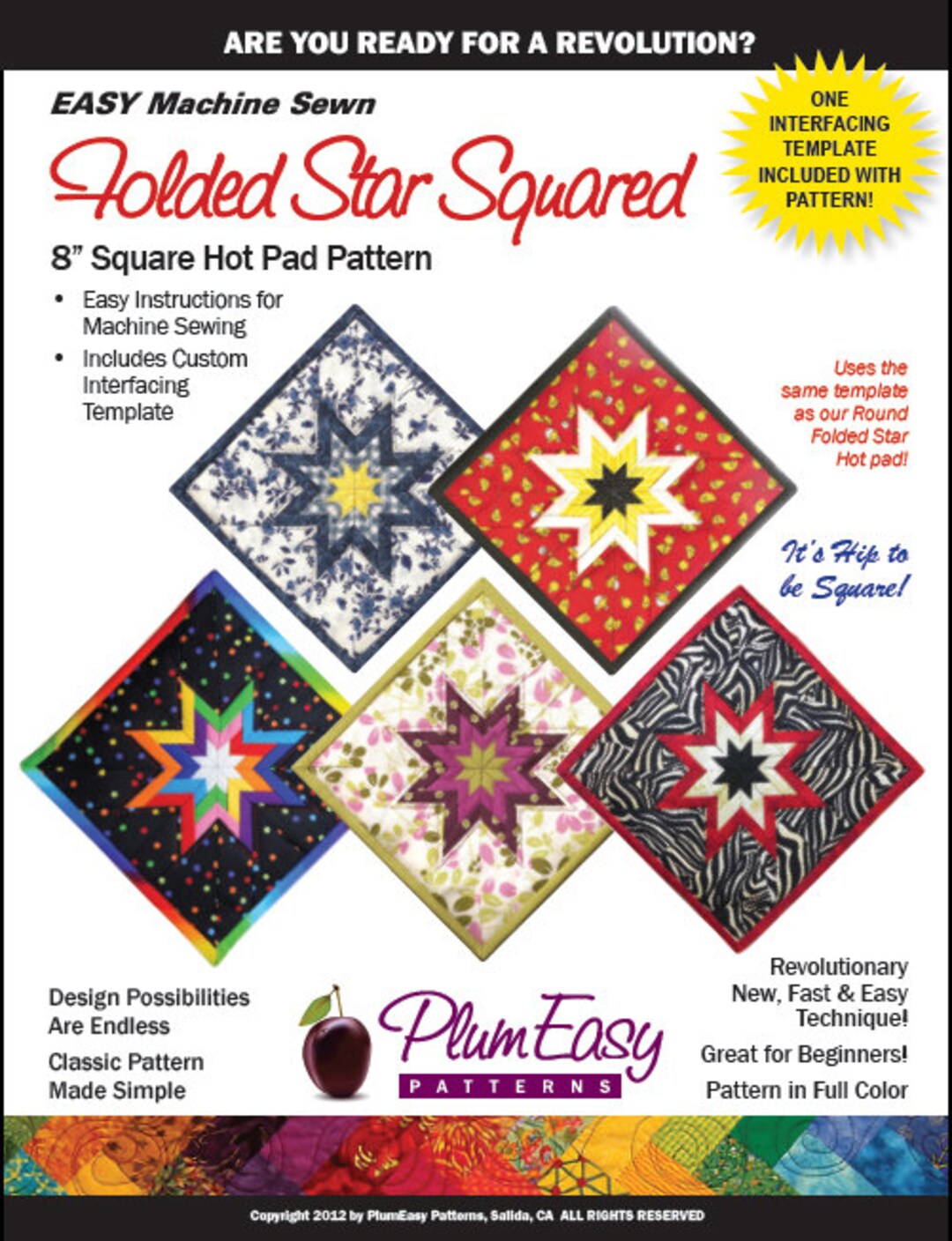 SQUARE Folded Star Squared 8 Hot Pad PATTERN - Etsy Canada