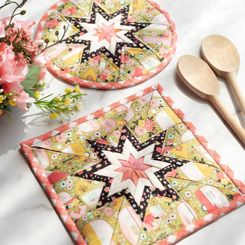 Folded Star Hot Pad Kit Round OR Square Joy in the Journey - Etsy