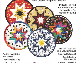 Round Folded Star Hot Pad Plum Easy Patterns - Etsy