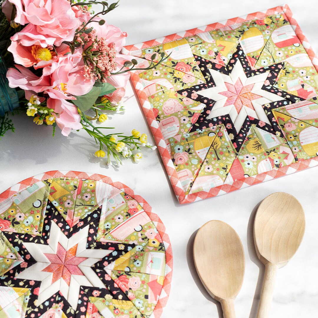 Folded Star Hot Pad Kit Round OR Square Joy in the Journey - Etsy