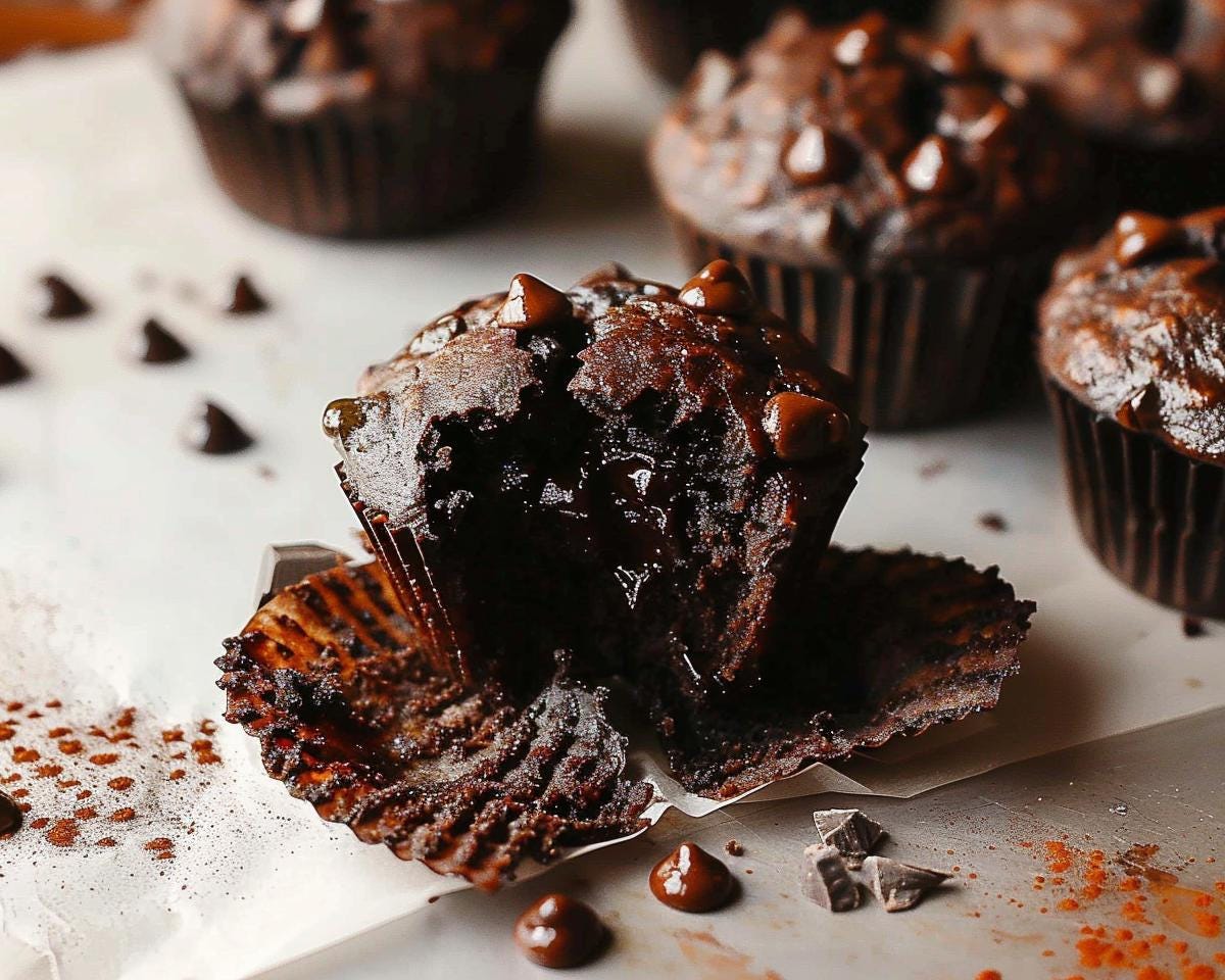 Dark Chocolate Banana Bread Muffins - Etsy