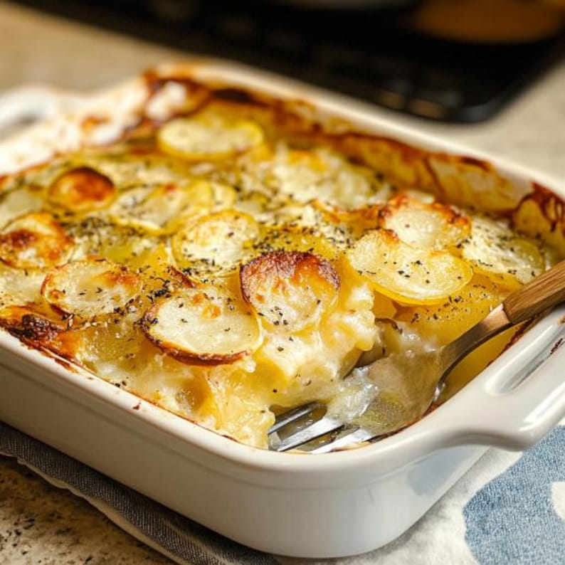Scalloped Potatoes With Cheese | Creamy Cheesy Potato Bake Recipe - Etsy