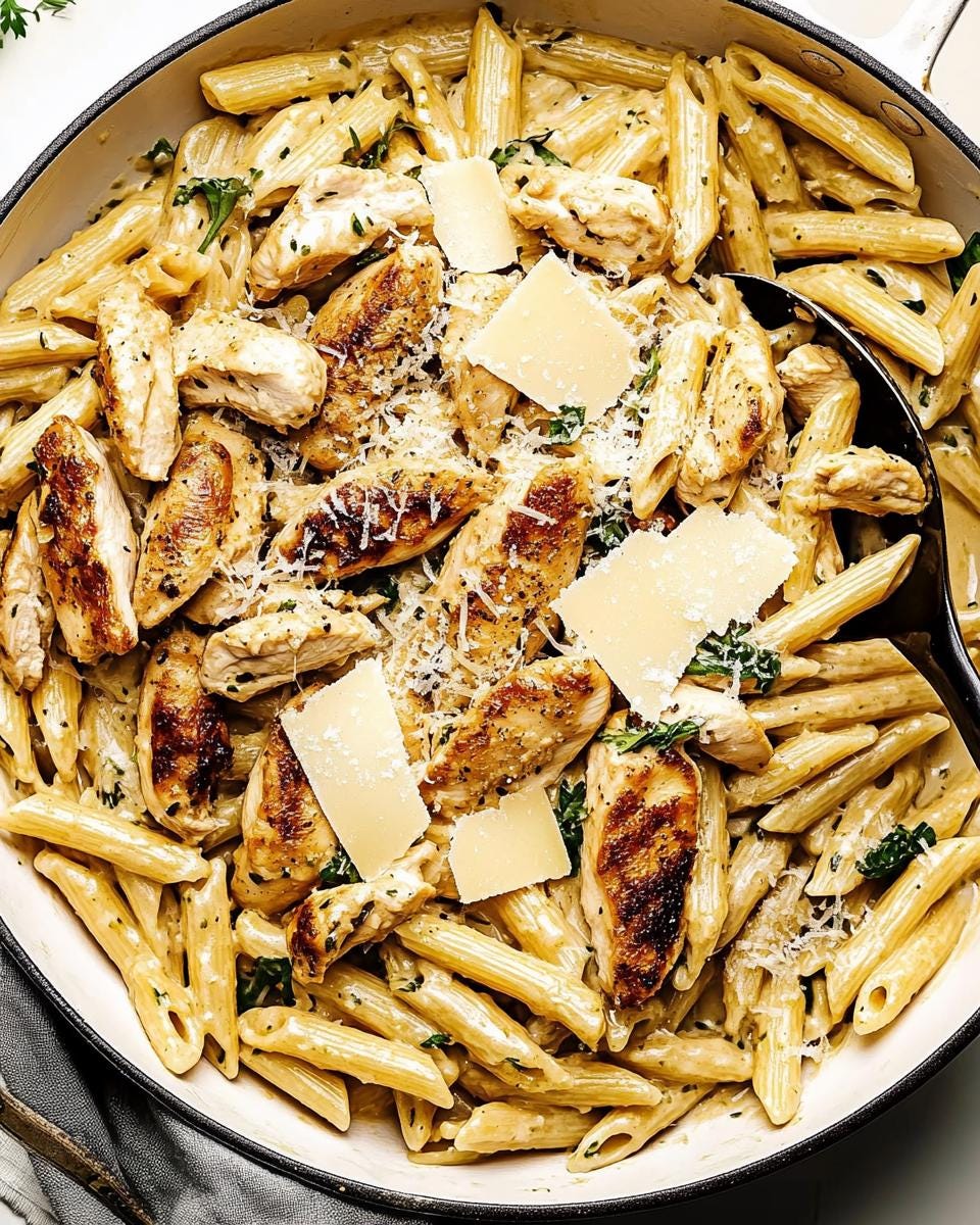 Garlic Parmesan Chicken Pasta | Creamy Italian-inspired Comfort Food ...