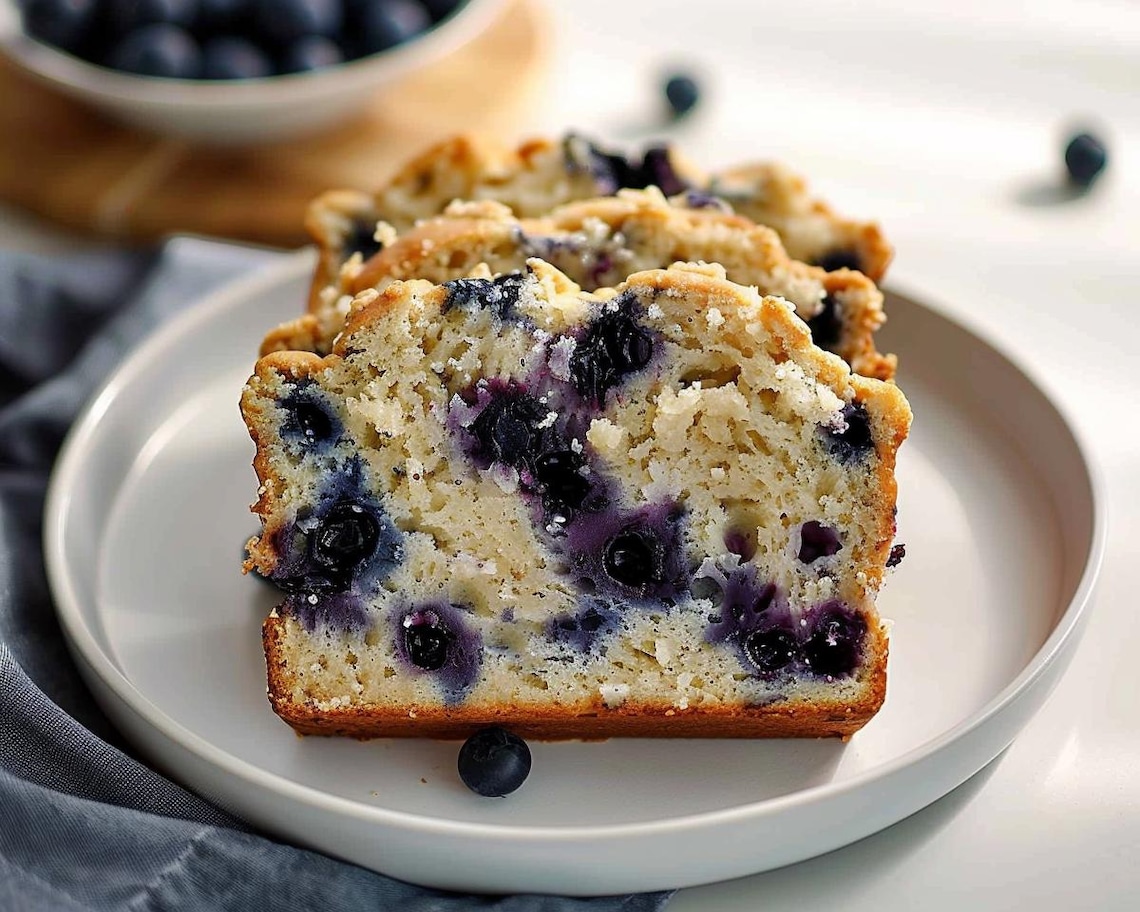 Fluffy Blueberry Muffin Bread | Moist Bakery-style Loaf Recipe - Etsy