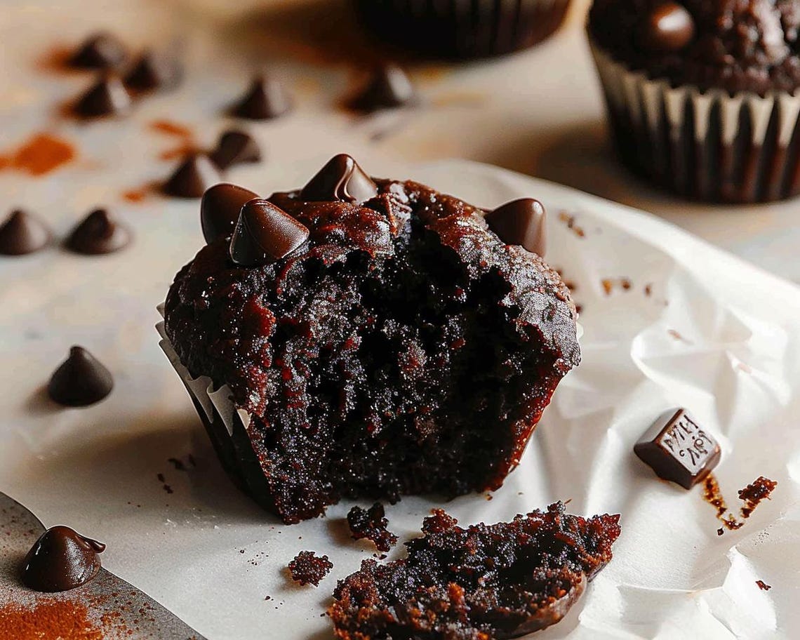 Dark Chocolate Banana Bread Muffins - Etsy