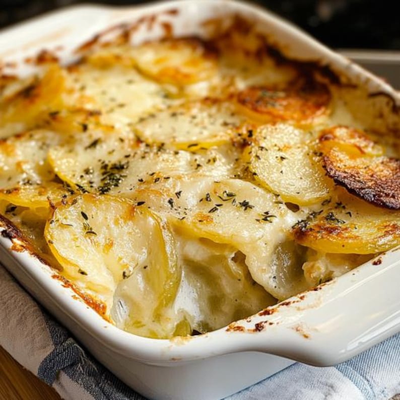Scalloped Potatoes With Cheese | Creamy Cheesy Potato Bake Recipe - Etsy