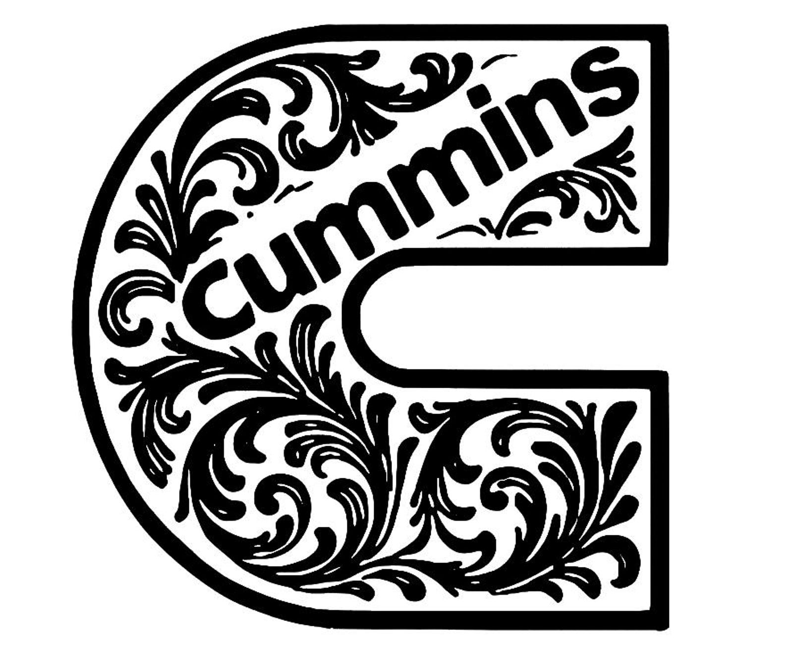Cummins C Leather Tooled SVG PNG | Digital Download for Cricut ...