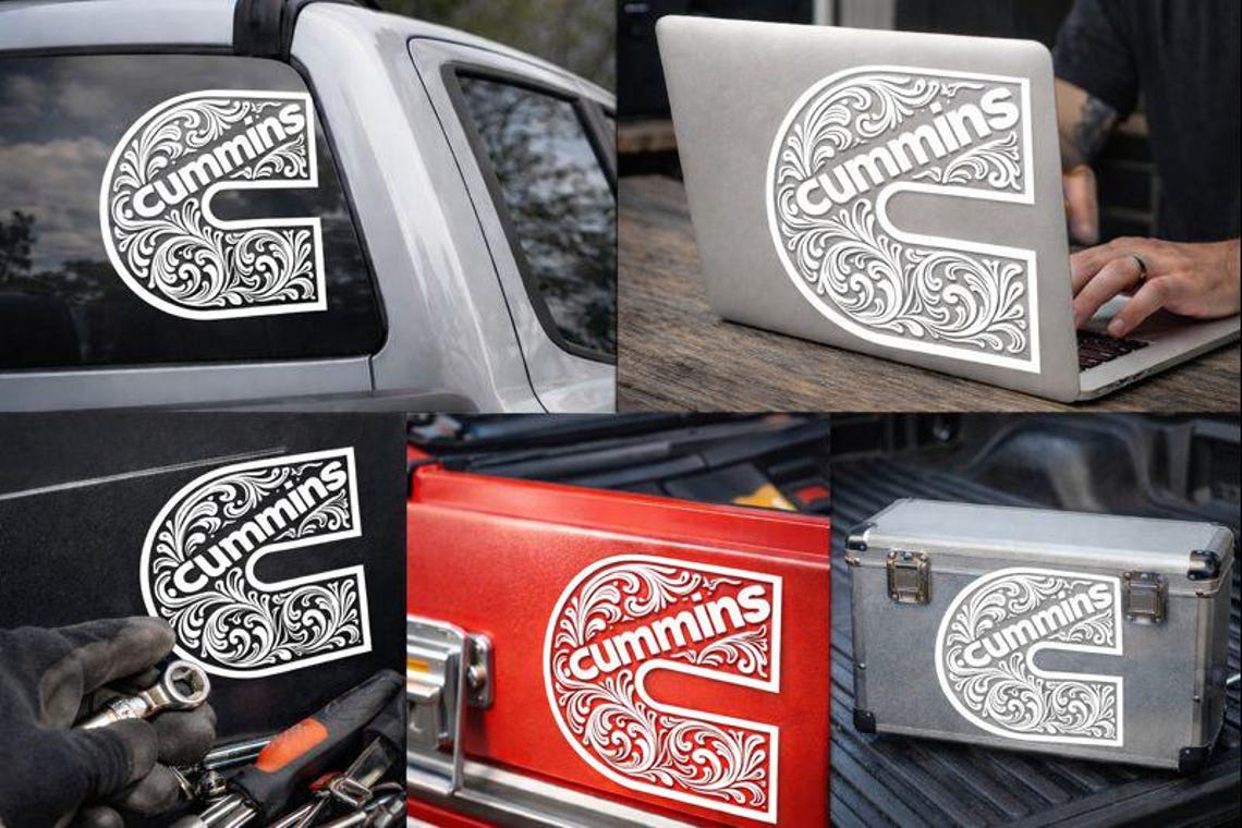Cummins C Leather Tooled SVG PNG | Digital Download for Cricut ...