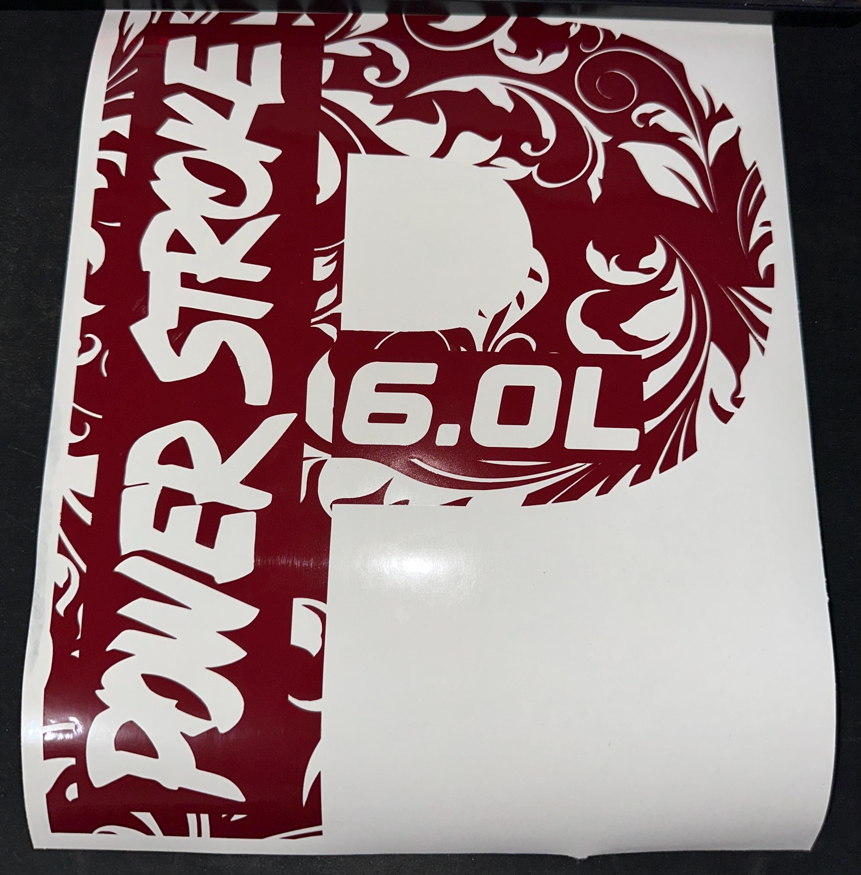 Powerstroke 6.0L Logo | Leather Tooled Diesel Decal (digital Download ...