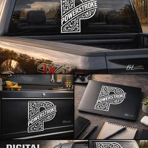Powerstroke P Leather Tooled SVG Bundle | 6.0 & 7.3 Powerstroke Decal ...