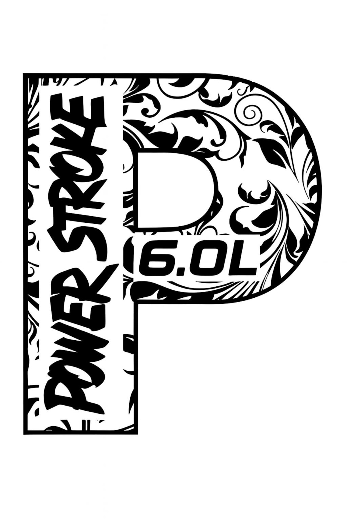 Powerstroke P Leather Tooled SVG Bundle | 6.0 & 7.3 Powerstroke Decal ...