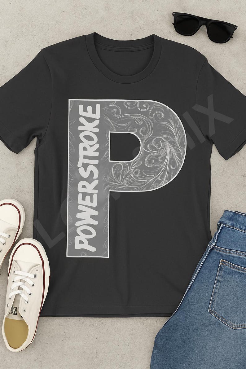 Leather Tooled Powerstroke P Logo SVG PNG | Cricut & Silhouette Cut ...