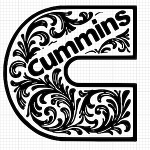 Cummins C Leather Tooled SVG PNG | Digital Download for Cricut ...