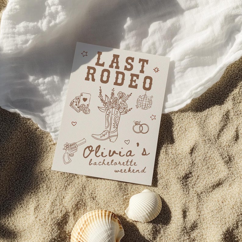 Last Rodeo Bachelorette Invite, Bachelorette Weekend Itinerary, Disco ...