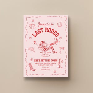 Last Rodeo Bachelorette Invite Itinerary, Bachelorette Weekend Invite ...