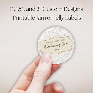 Printable Jam or Jelly Labels - Canning Labels Digital Download ...