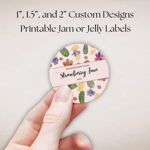 Printable Jam or Jelly Labels - Canning Labels Digital Download ...