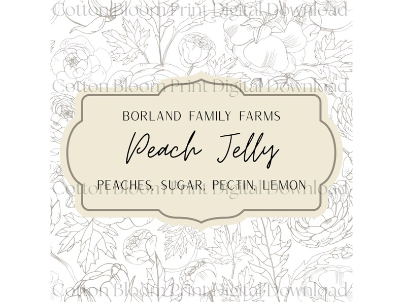 Printable Jam or Jelly Labels - Canning Labels Digital Download ...