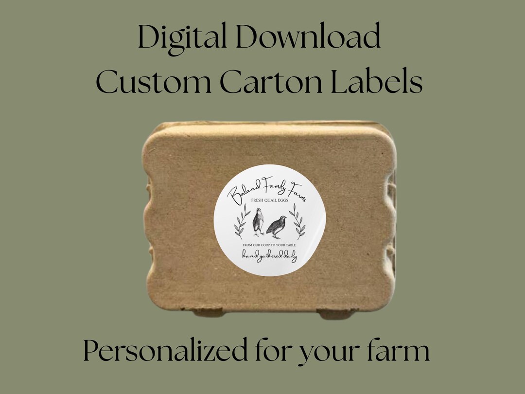 QUAIL EGG LABELS, Digital Download Printable Labels, Customized Labels ...