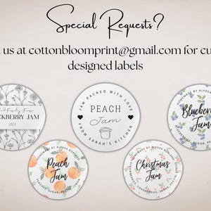 Printable Jam or Jelly Labels - Canning Labels Digital Download ...
