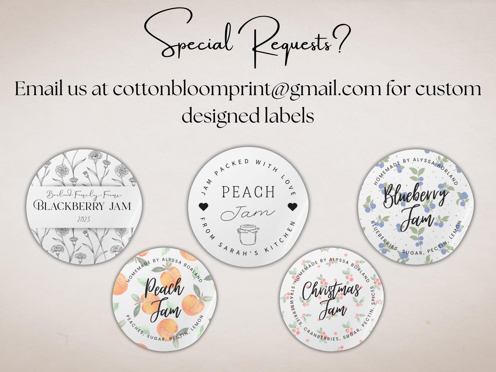 Printable Jam, Jelly, or Preserves Labels | Canning Labels Digital ...