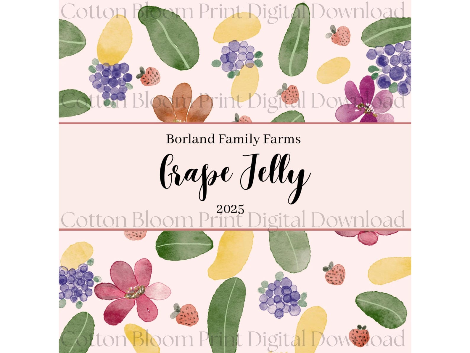 Printable Jam or Jelly Labels - Canning Labels Digital Download ...