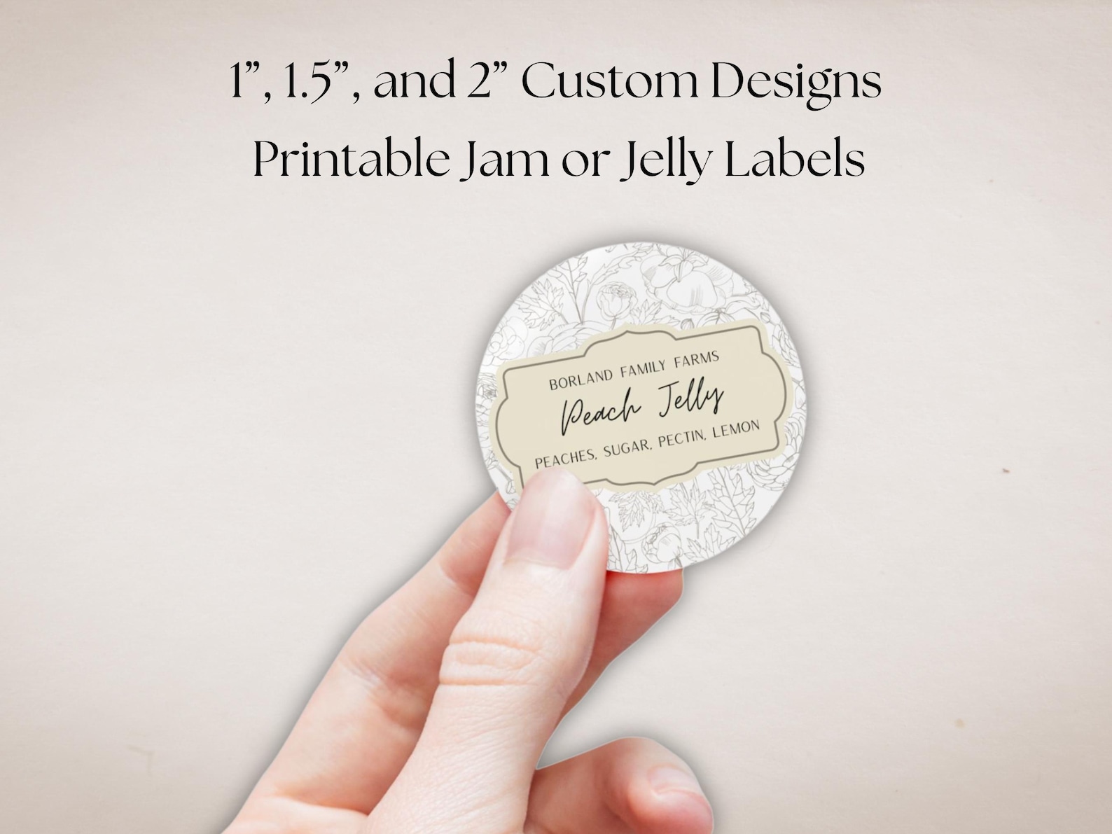 Printable Jam or Jelly Labels - Canning Labels Digital Download ...