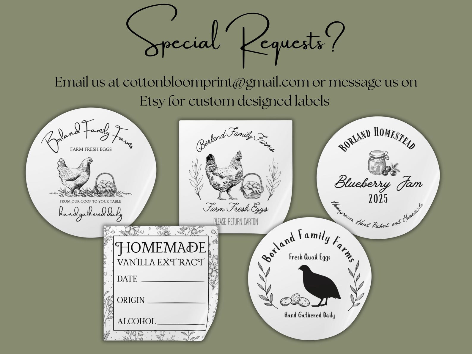 Printable Farmers Market Labels | Digital Download | Simple Modern ...