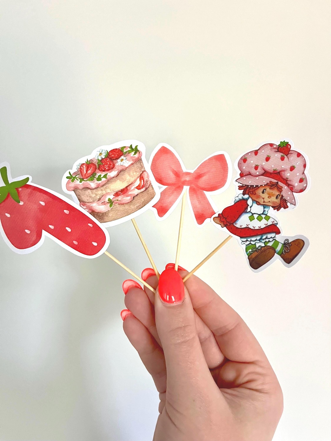 Vintage Strawberry Shortcake Topper Set: Berry First Birthday Decor - Etsy