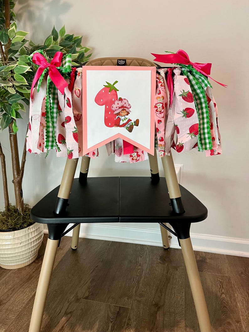 Vintage Strawberry Shortcake Highchair Banner: First Birthday Decor - Etsy