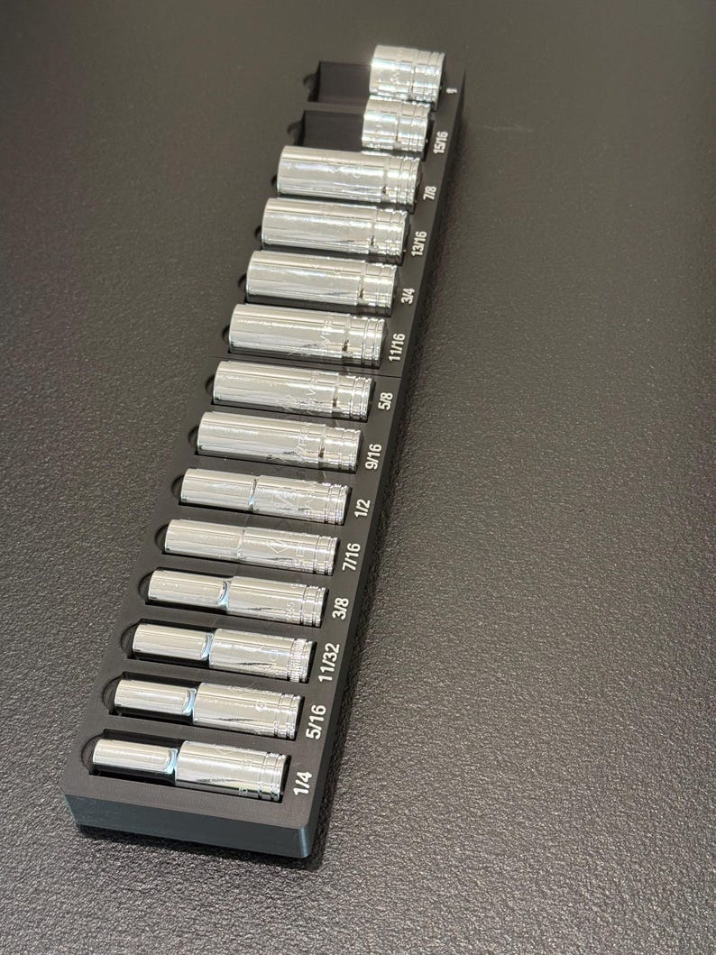 Gearwrench 3/8'' SAE Deep Socket Bin – 2-piece Gridfinity 3D Printed ...