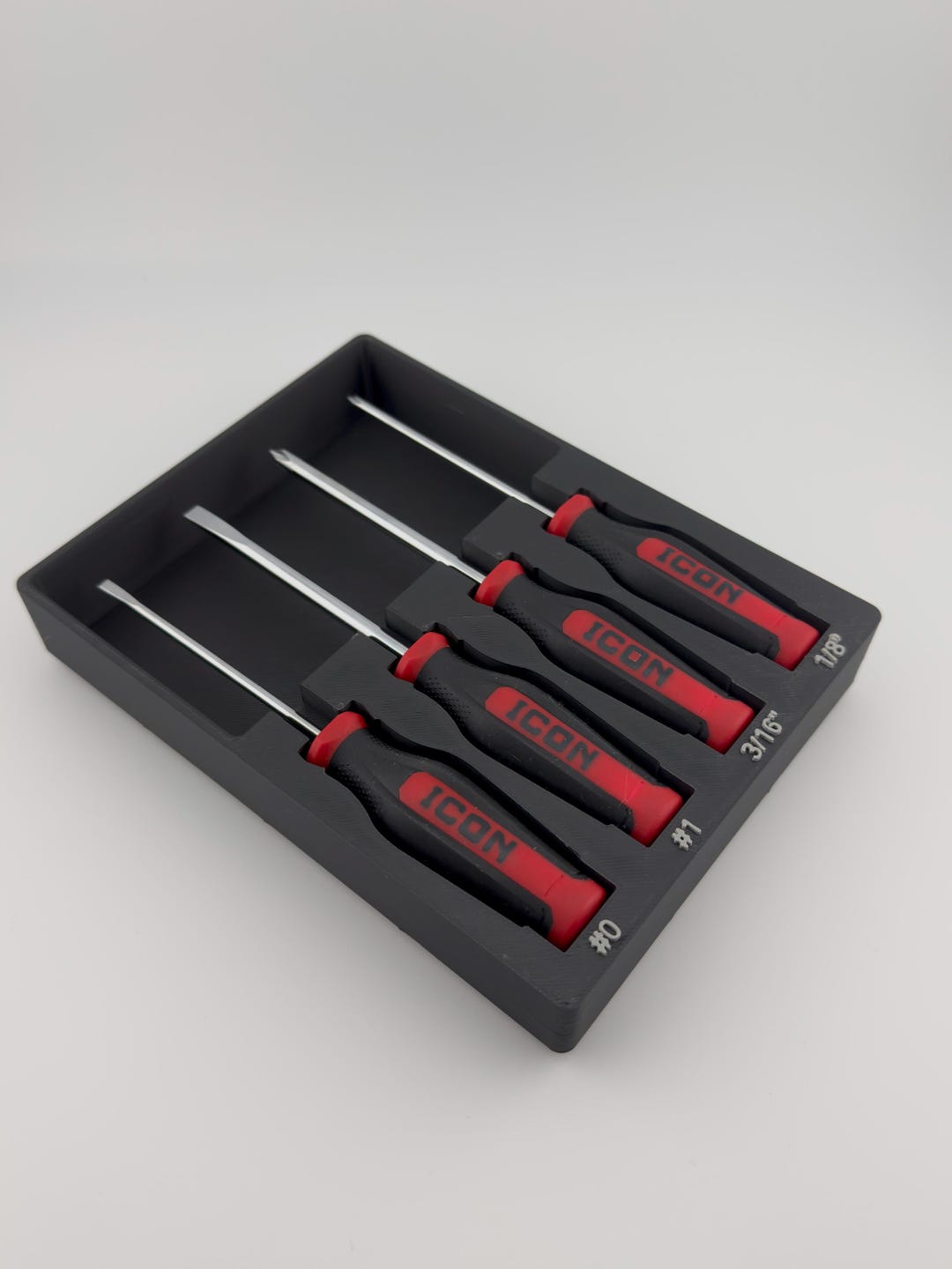 Icon Mini Screwdriver Holder – Gridfinity 3D Printed Organizer for 4 ...