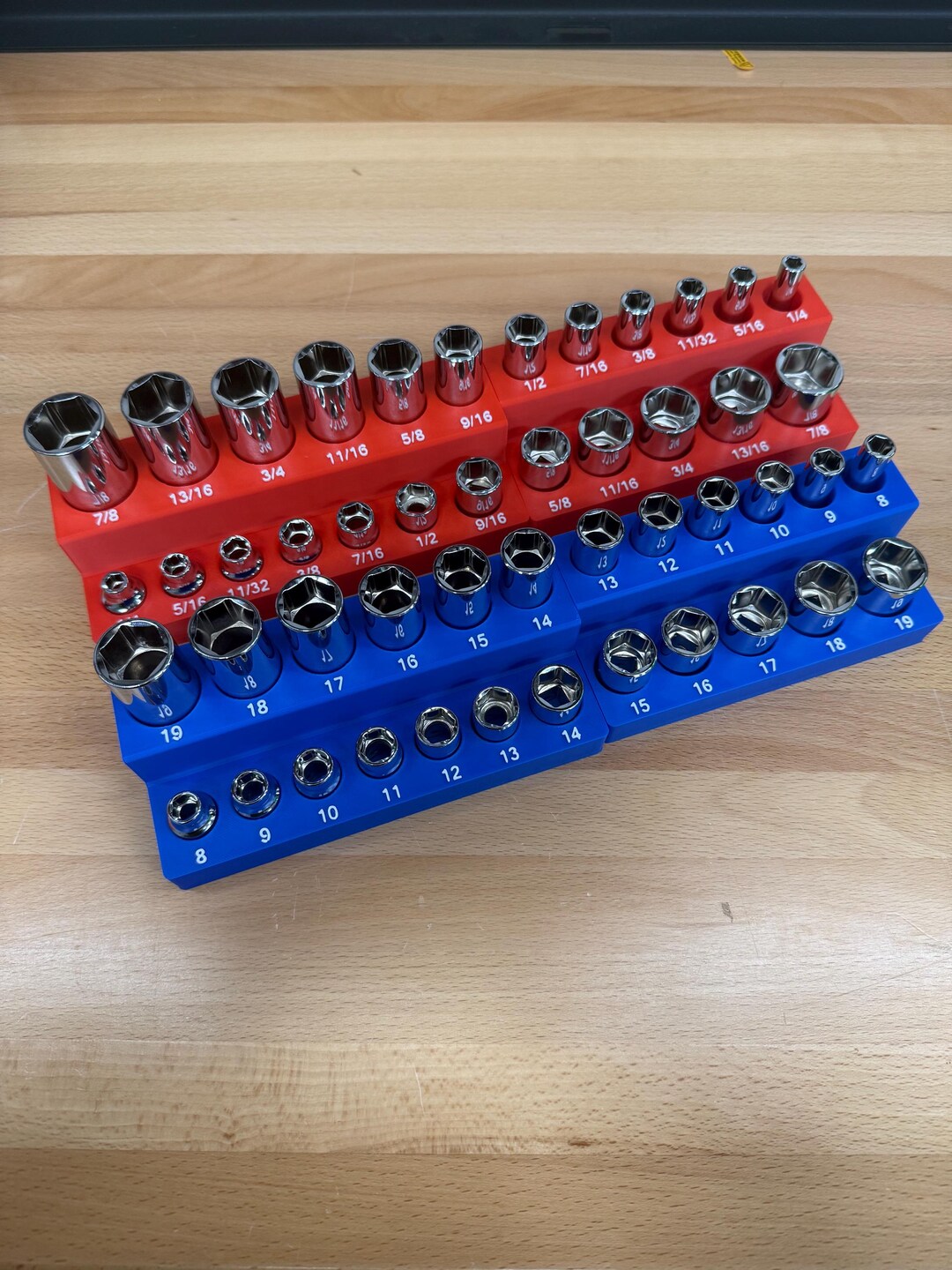 Harbor Freight ICON 3/8" Chrome SAE + Metric Socket Organizer (deep ...