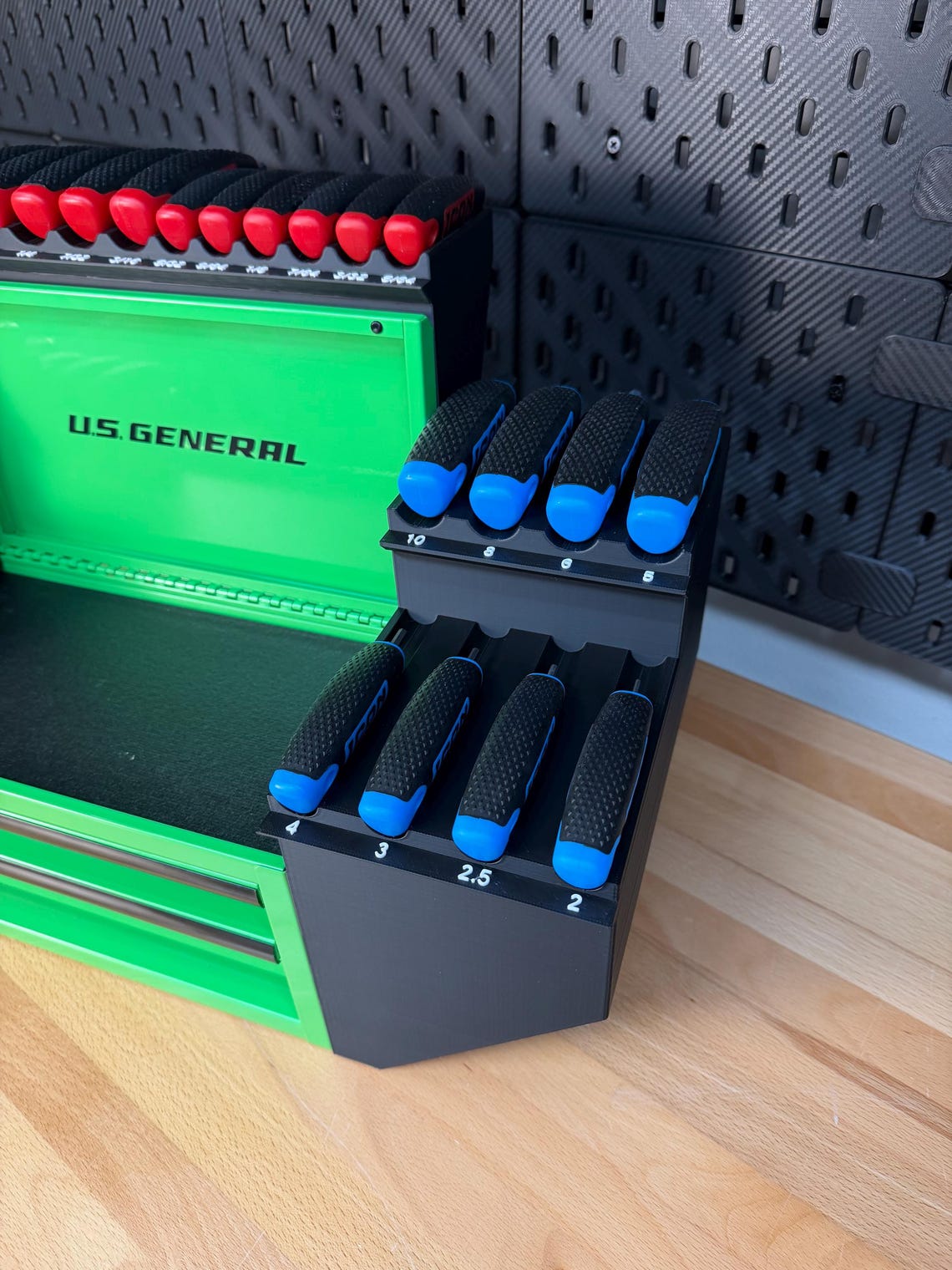 Icon Compatible T-handle Organizer Fits US General Mini Toolbox, SAE ...