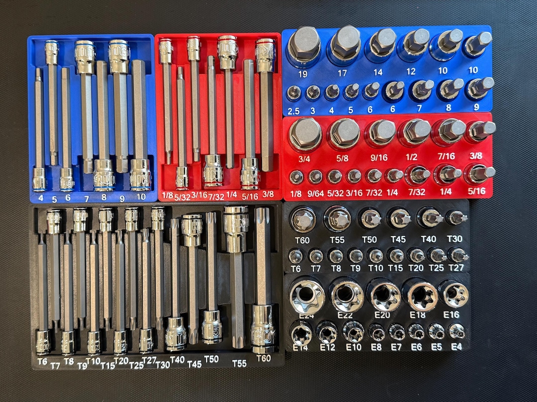 Quinn Master Bit Socket Organizer – Fits Harbor Freight 87pc Set #70347 ...