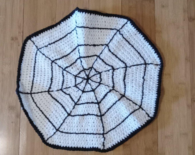 Spider Web Table Mat, Halloween Decoration, Spider, Crochet Centerpiece ...