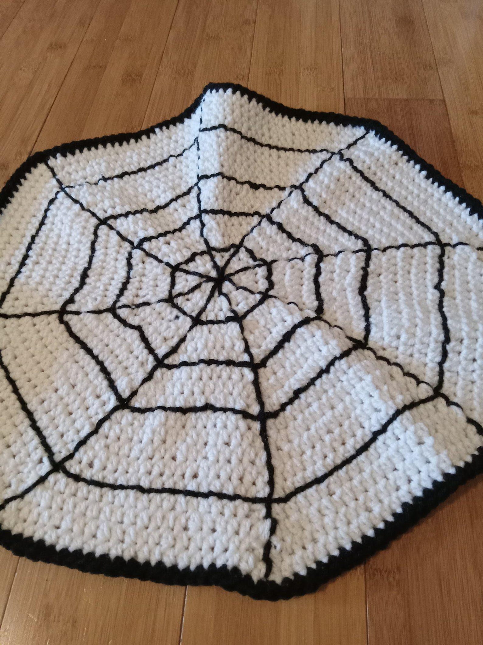Spider Web Table Mat, Halloween Decoration, Spider, Crochet Centerpiece ...