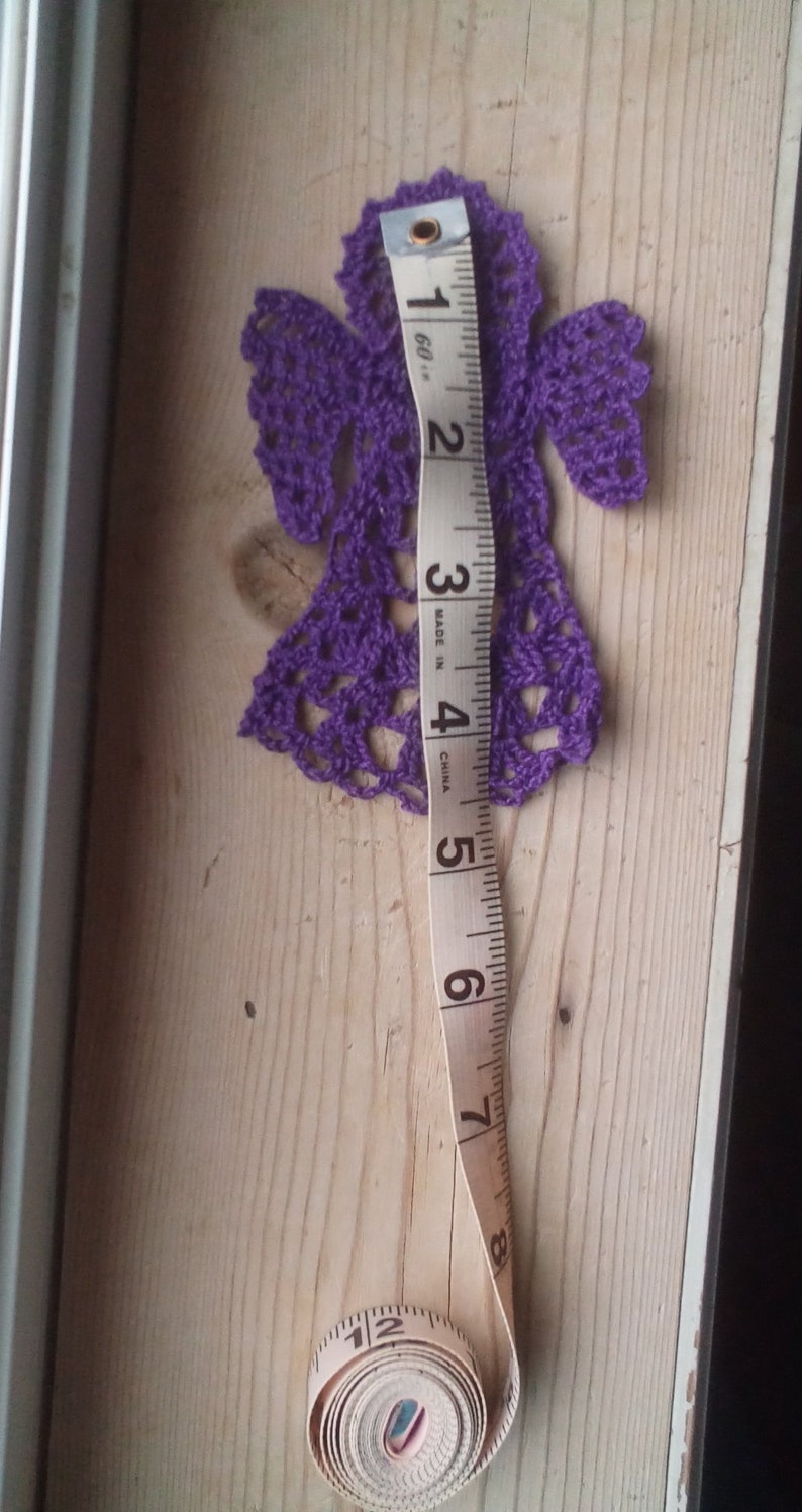 Purple Angel Bookmark, Crochet Doily, Ornament, Decoration, Cherub - Etsy