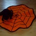 Spider Web Table Mat, Halloween Decoration, Spider, Crochet Centerpiece ...