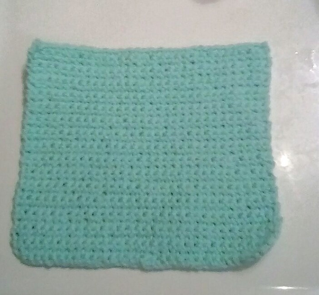 Mint Dishcloth, Reusable Crochet Cotton Washcloth, Green Color - Etsy