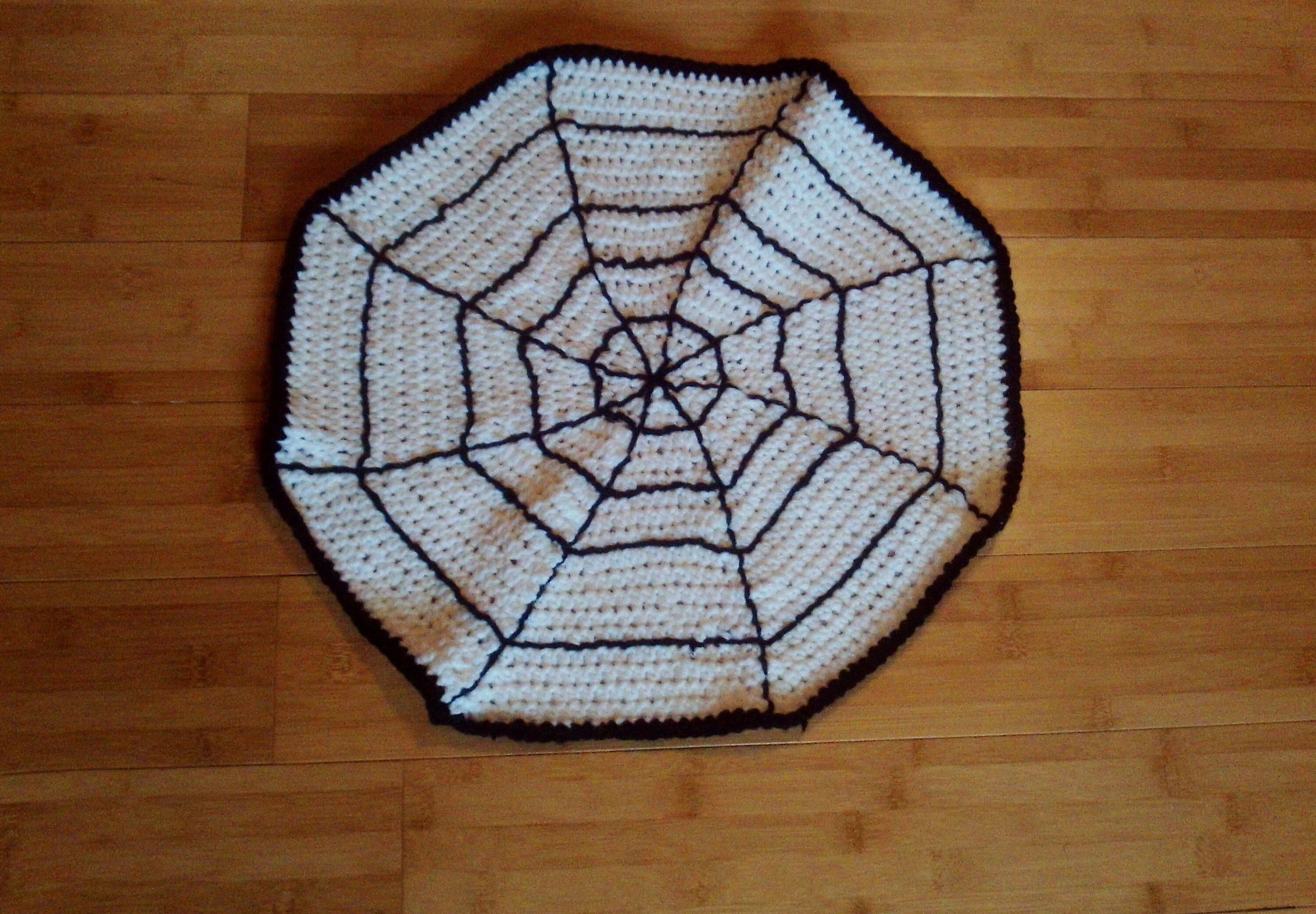 Spider Web Table Mat, Halloween Decoration, Spider, Crochet Centerpiece ...