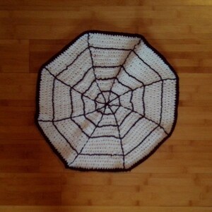 Spider Web Table Mat, Halloween Decoration, Spider, Crochet Centerpiece ...