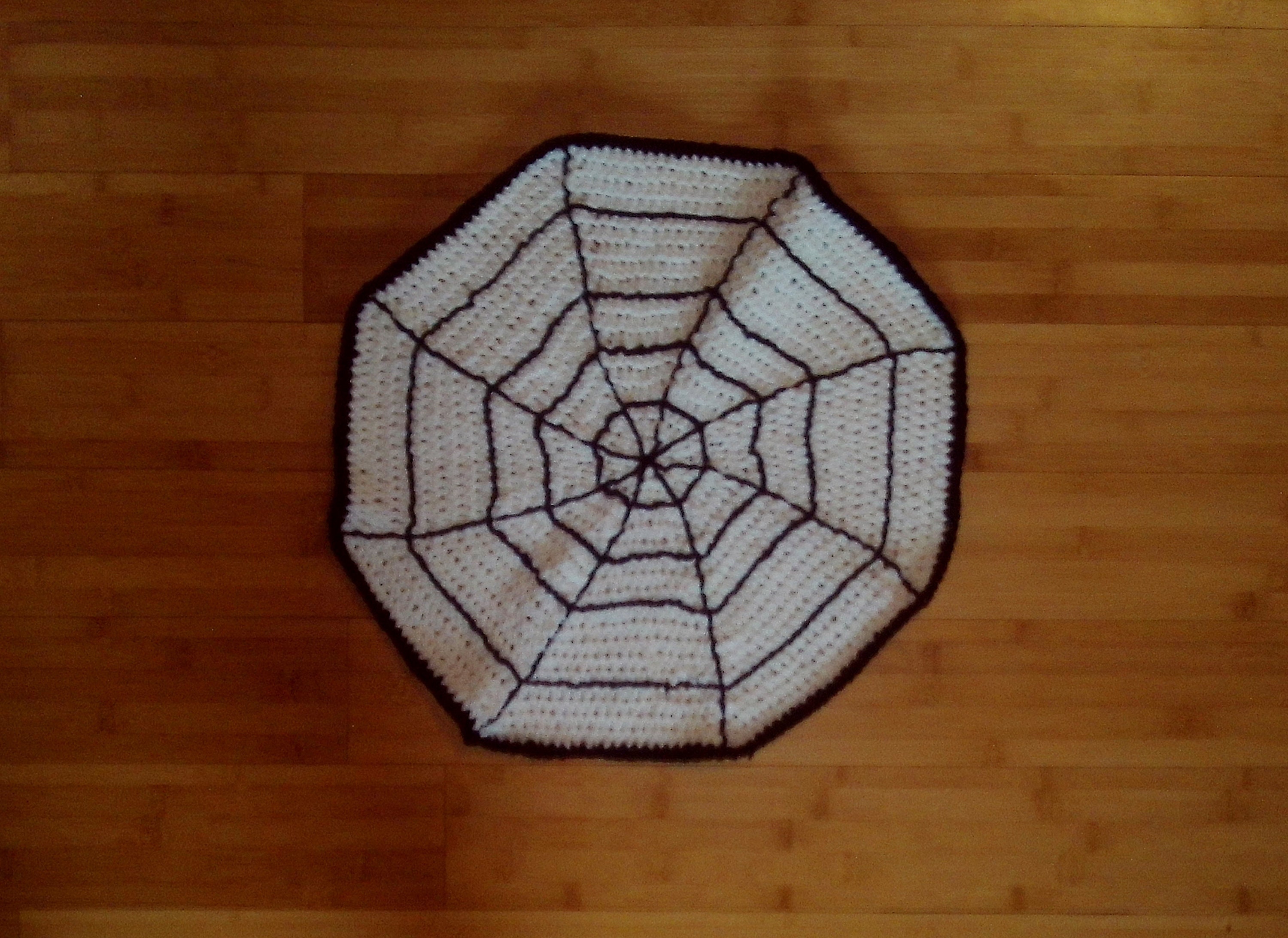Spider Web Table Mat, Halloween Decoration, Spider, Crochet Centerpiece ...