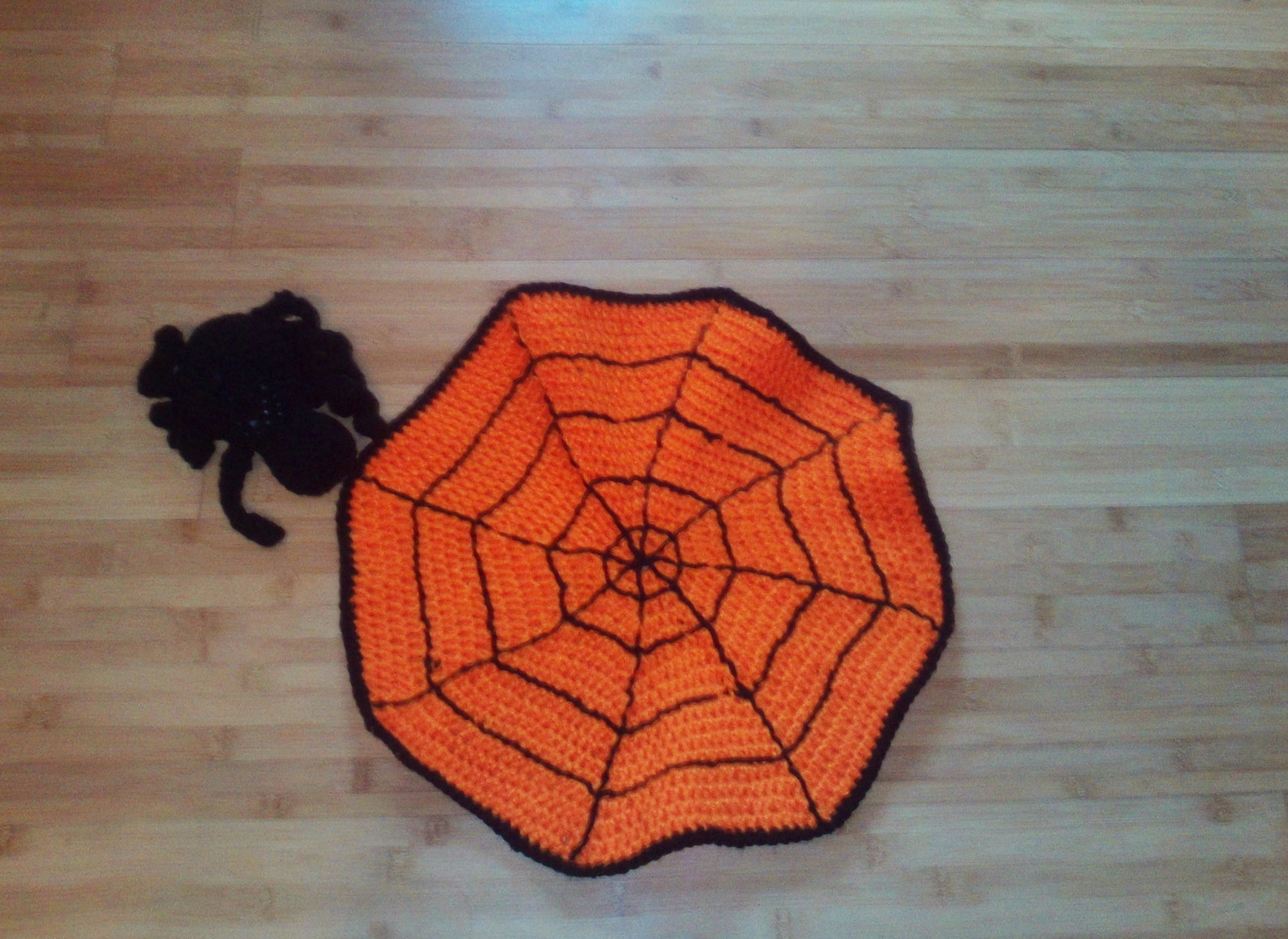 Spider Web Table Mat, Halloween Decoration, Spider, Crochet Centerpiece ...